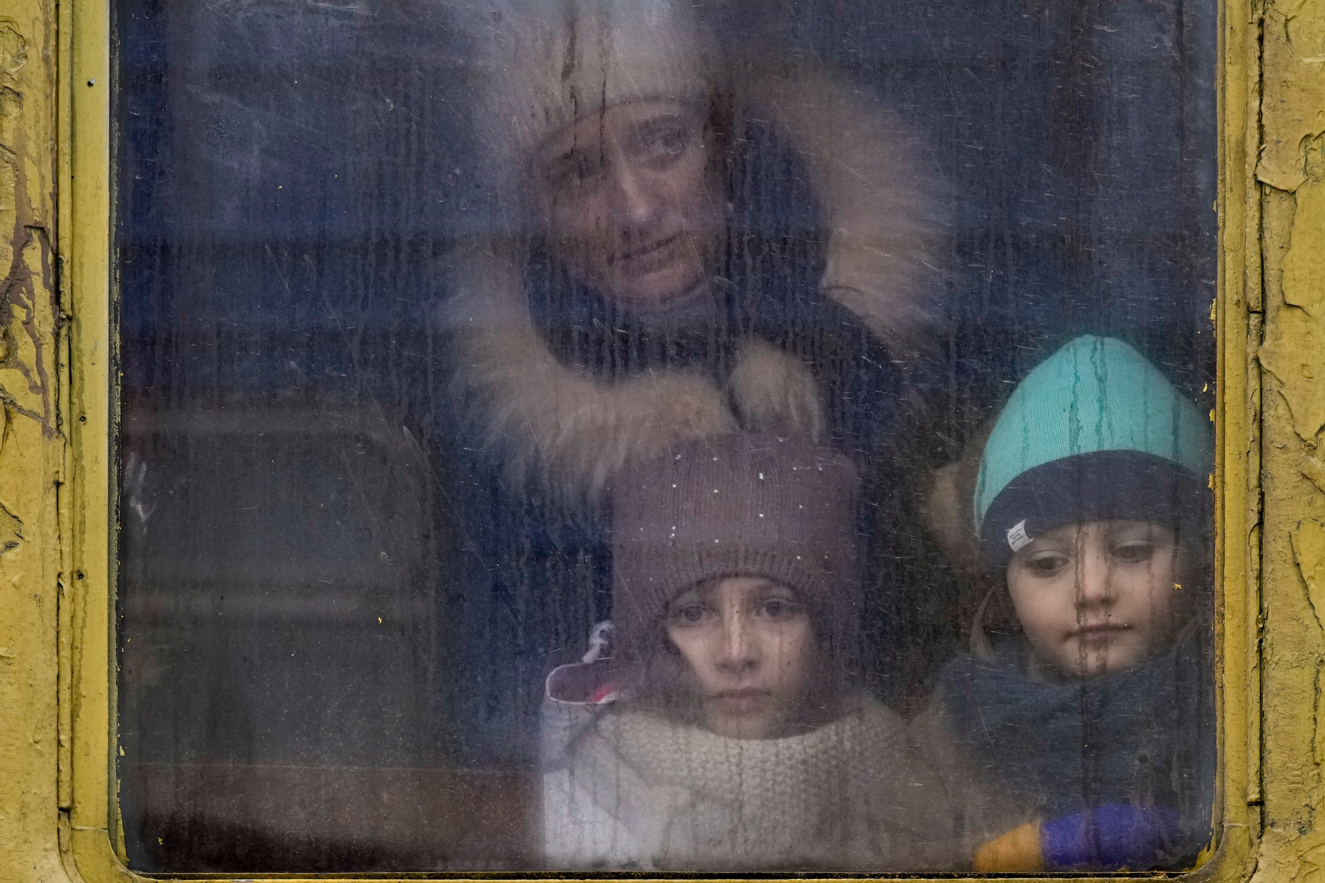 Photos show the children among the million refugees…