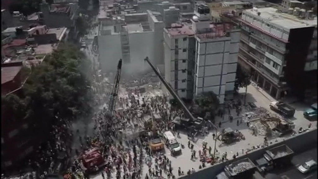 Aerials of buildings in Mexico City show extent of damage - ABC News