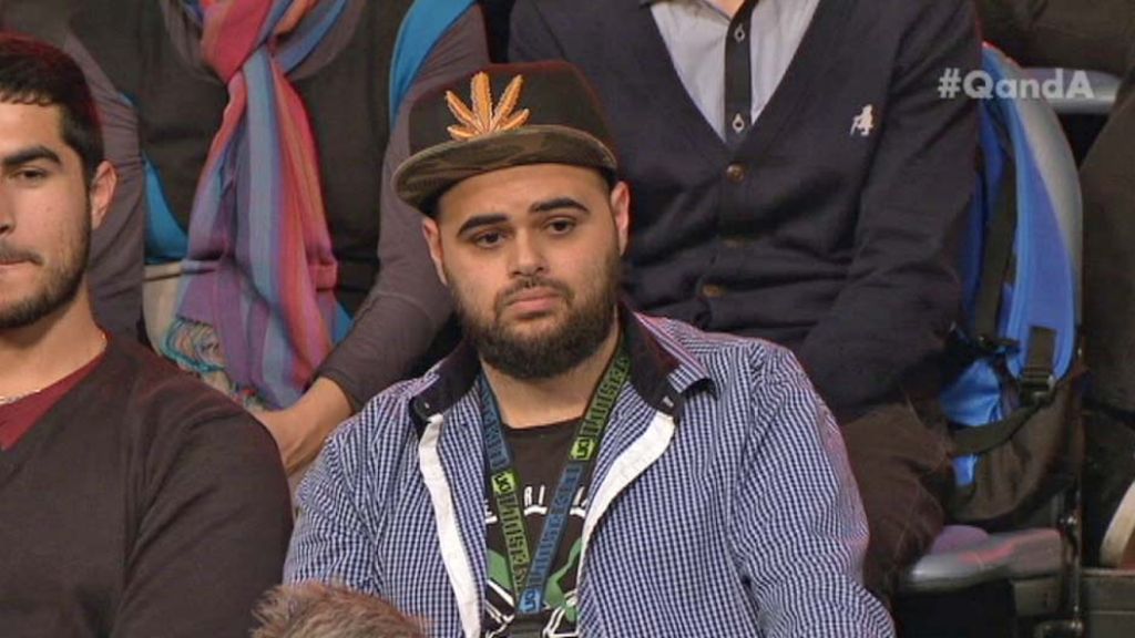 Zaky Mallah causes controversy on ABC's Q & A, June 2015. - ABC News