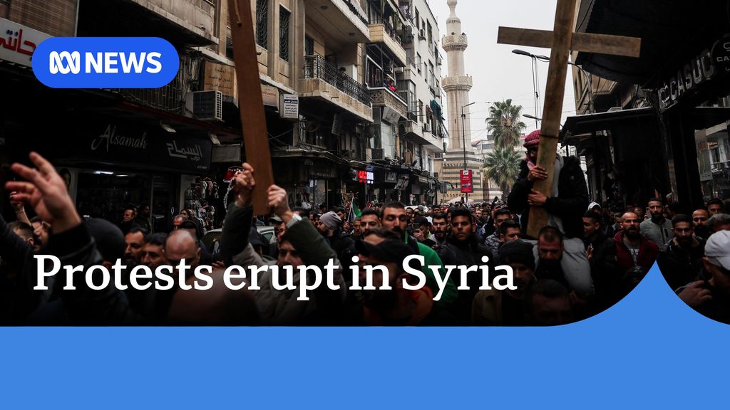 Christmas tree arson protests across Syria - ABC News