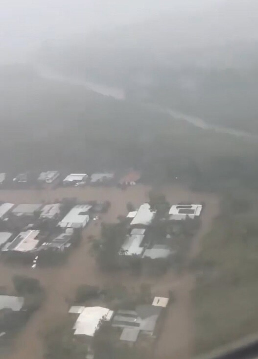 Aerial view of flooding in Cairns - ABC News