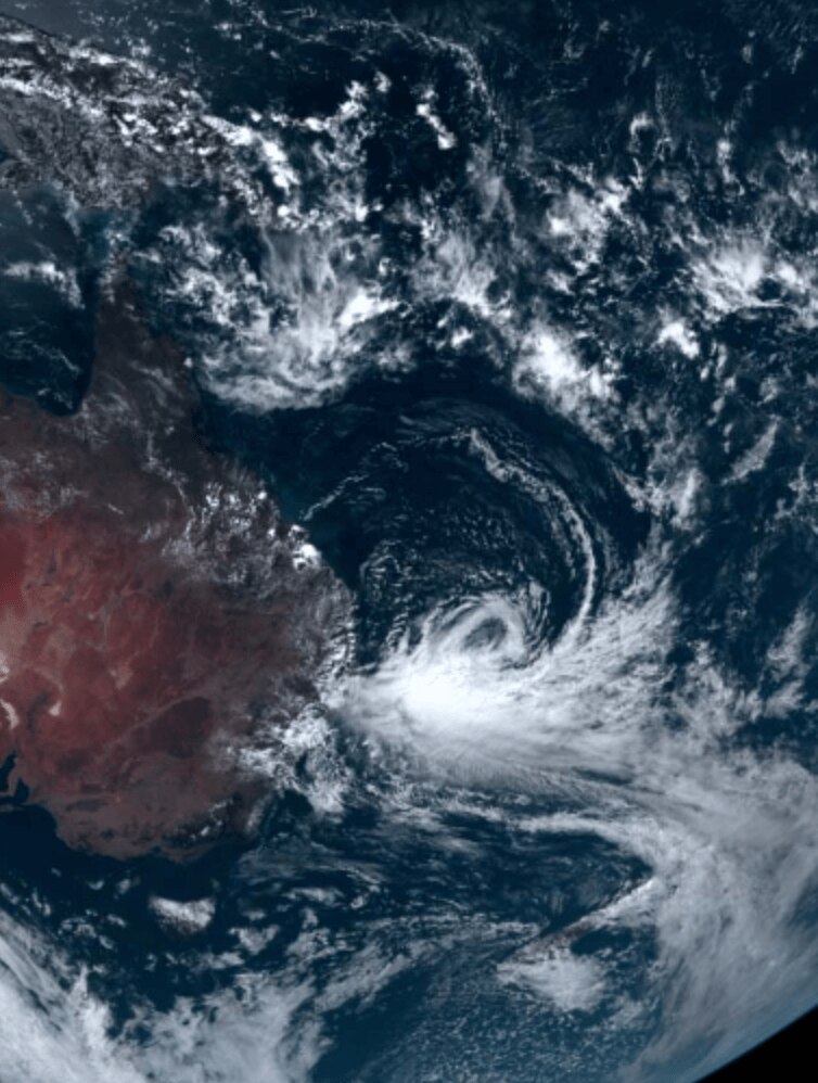 The view from space of Cyclone Alfred nearing Queensland, NSW ...