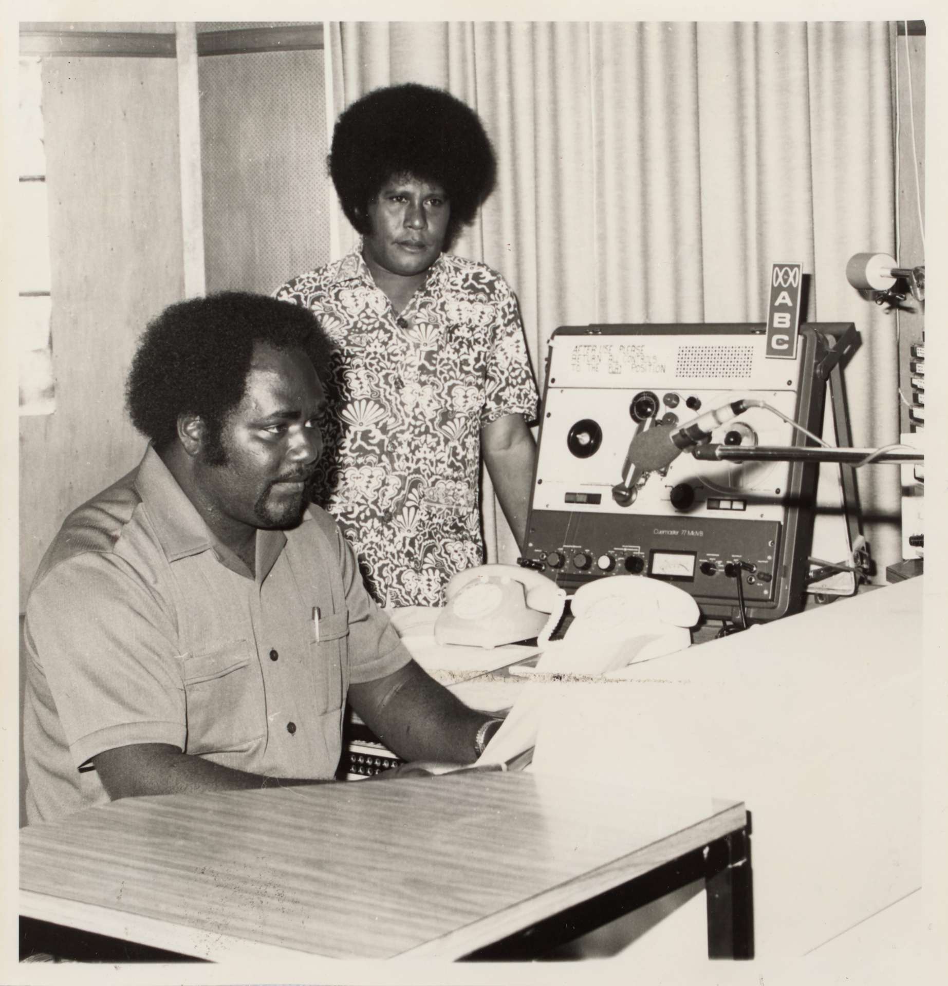 Radio broadcasters in the PNG studio - ABC International Development