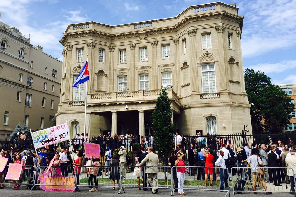 Caribbean communism comes to Washington as Cuban embassy reopens ...