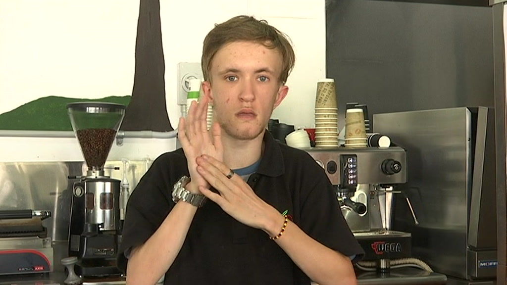Customers learn to sign coffee orders to help deaf baristas' first shot ...