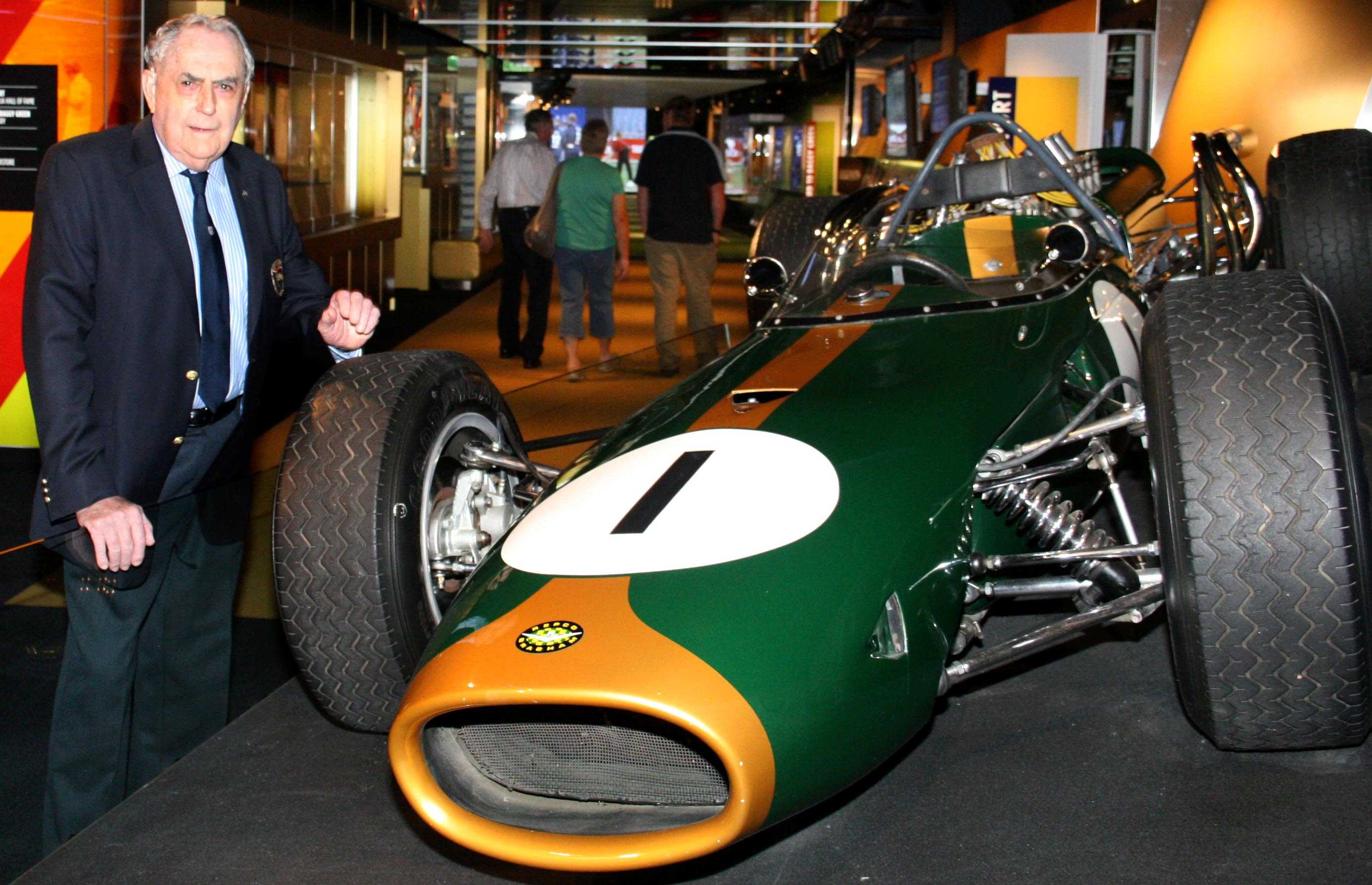 Sir Jack Brabham, three-time Formula One world drivers' champion and ...