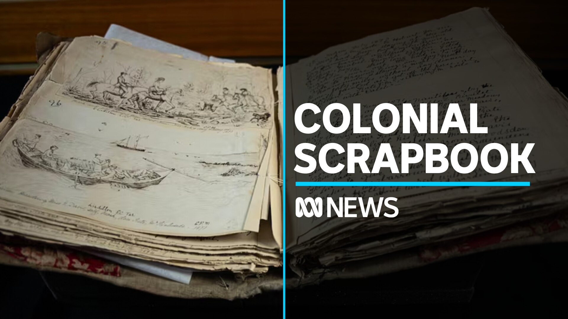 Colonial scrapbook sketches depict life in 1800s Tasmania - ABC News