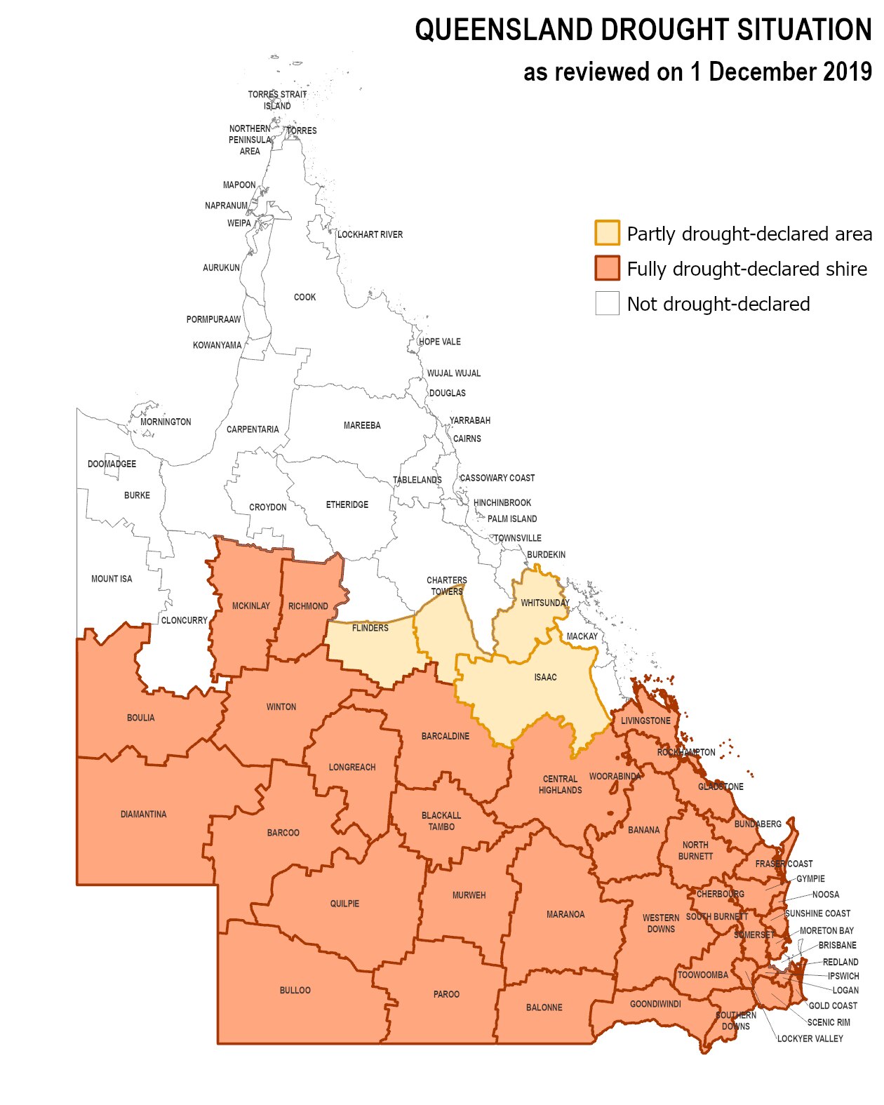 New drought declarations across eight Queensland regions as the state's ...