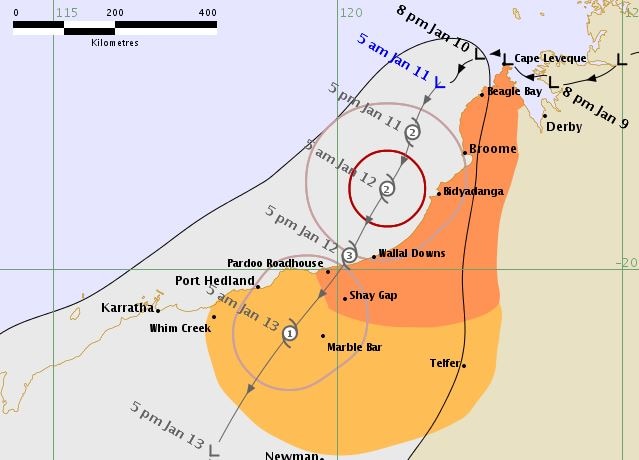 Police warn against 'cyclone parties' as West Australia's north ...