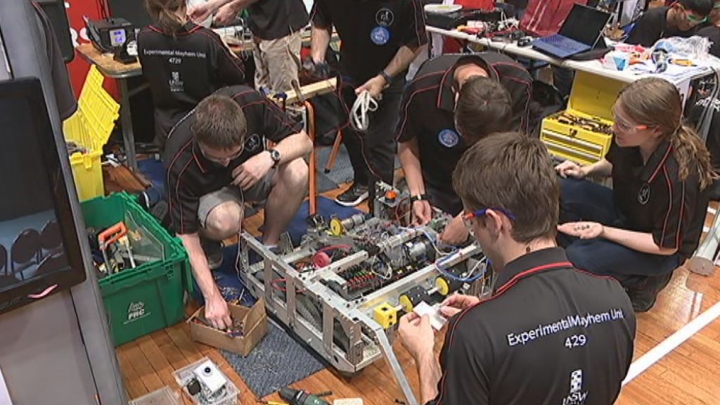 Students battle it out global robot competition - ABC News