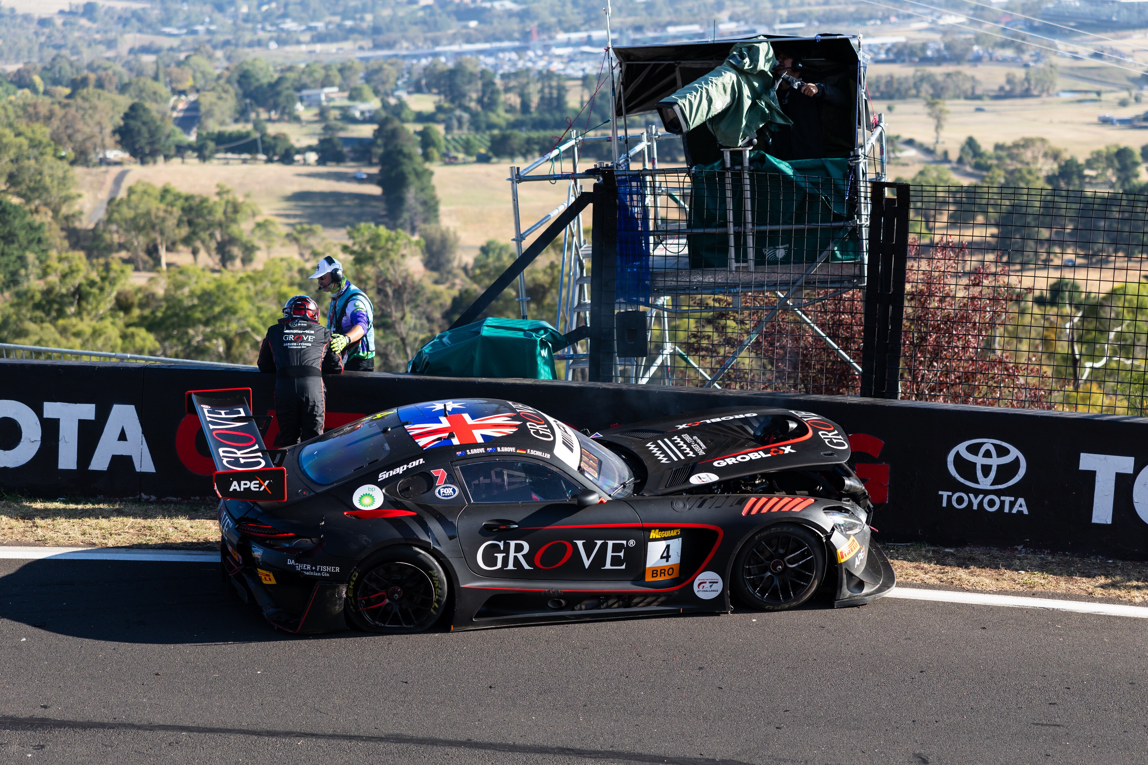 Bathurst 12 Hour driver Stephen Grove walks away after car goes ...