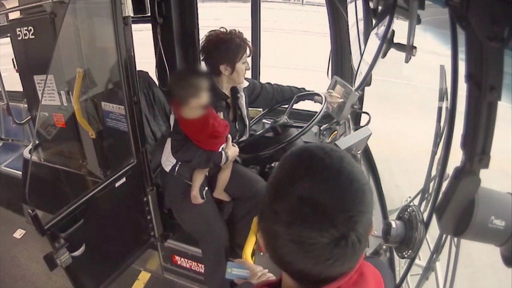 Bus driver rescues toddler wandering on US overpass in freezing ...