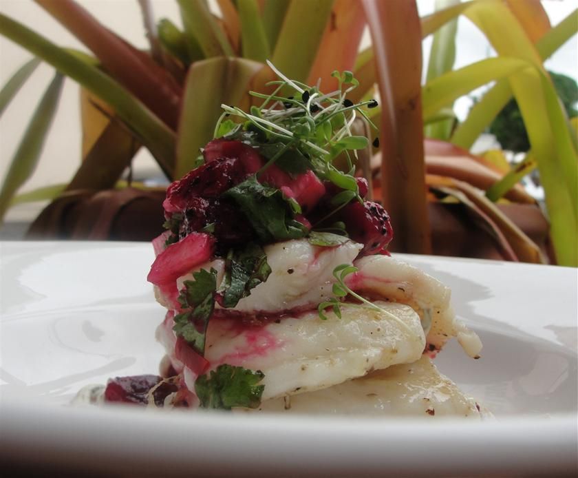 Grilled fish with dragon fruit salsa and spring onion aioli - ABC News