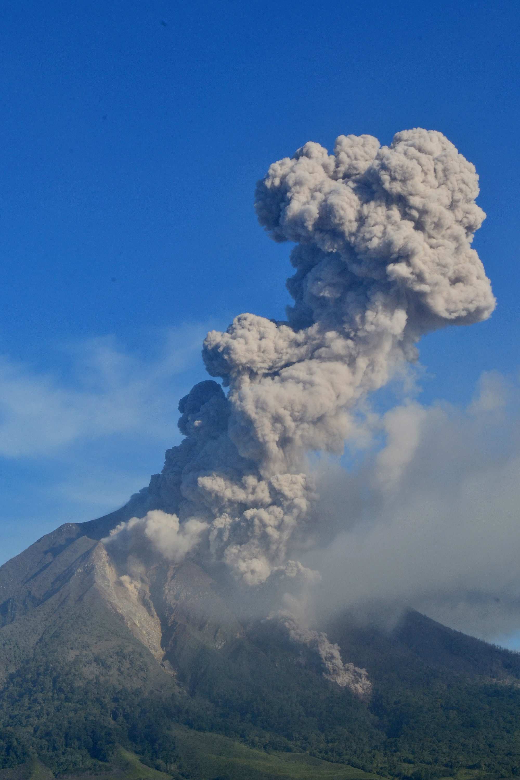 Sinabung volcano Indonesia: Almost 18,000 flee eruption on Sumatra ...