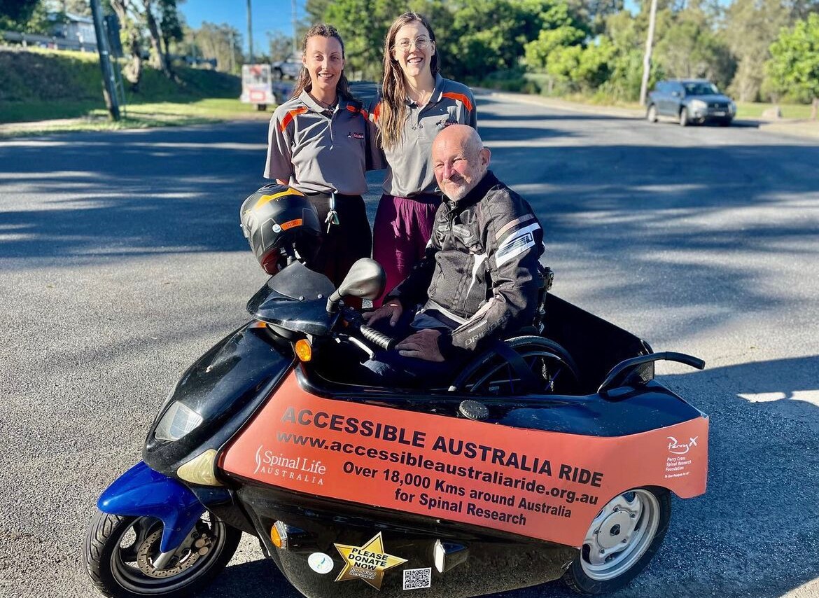 Paraplegic man riding around Australia on wheelchair scooter to ...