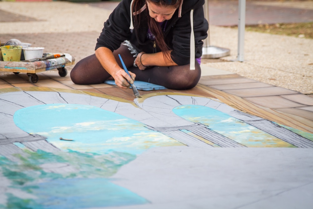 Chalking it up for Brisbane Festival: 3D pavement art creates popular ...