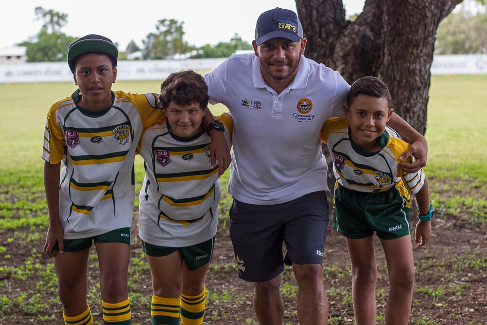 Matthew Bowen and Johnathan Thurston get behind NRL Cowboys House - ABC News