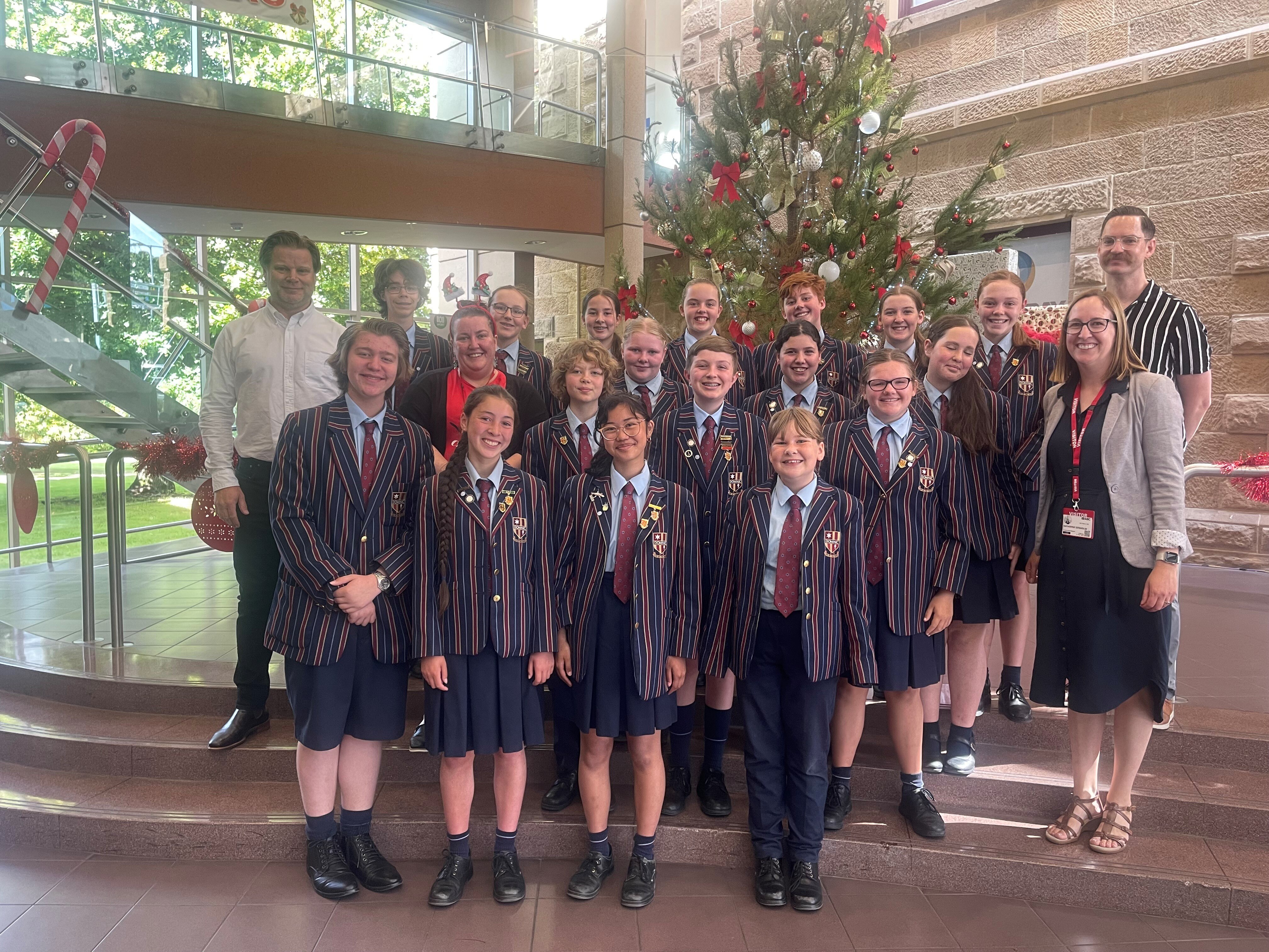 Dominic College Christmas Angels bring Christmas cheer to the airwaves ...