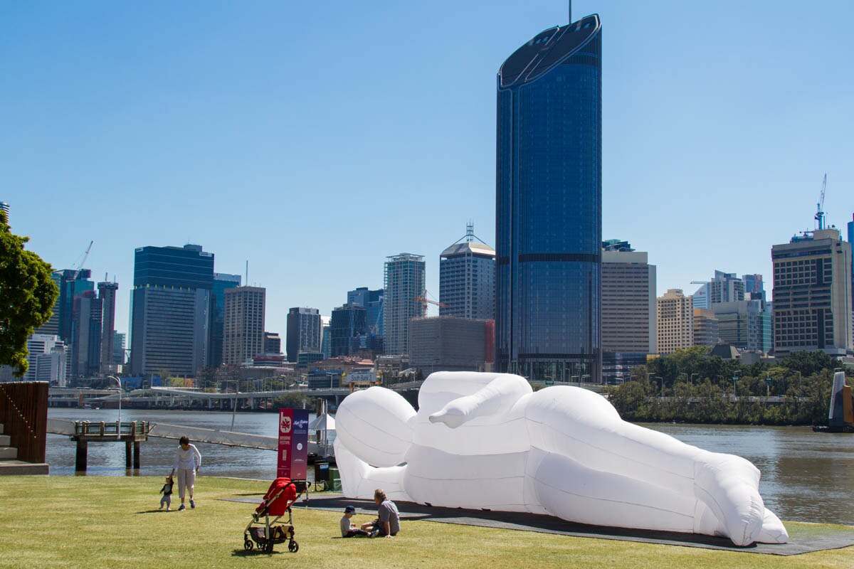 Fantastic Planet's 40-feet-tall humanoids invade Brisbane - ABC News
