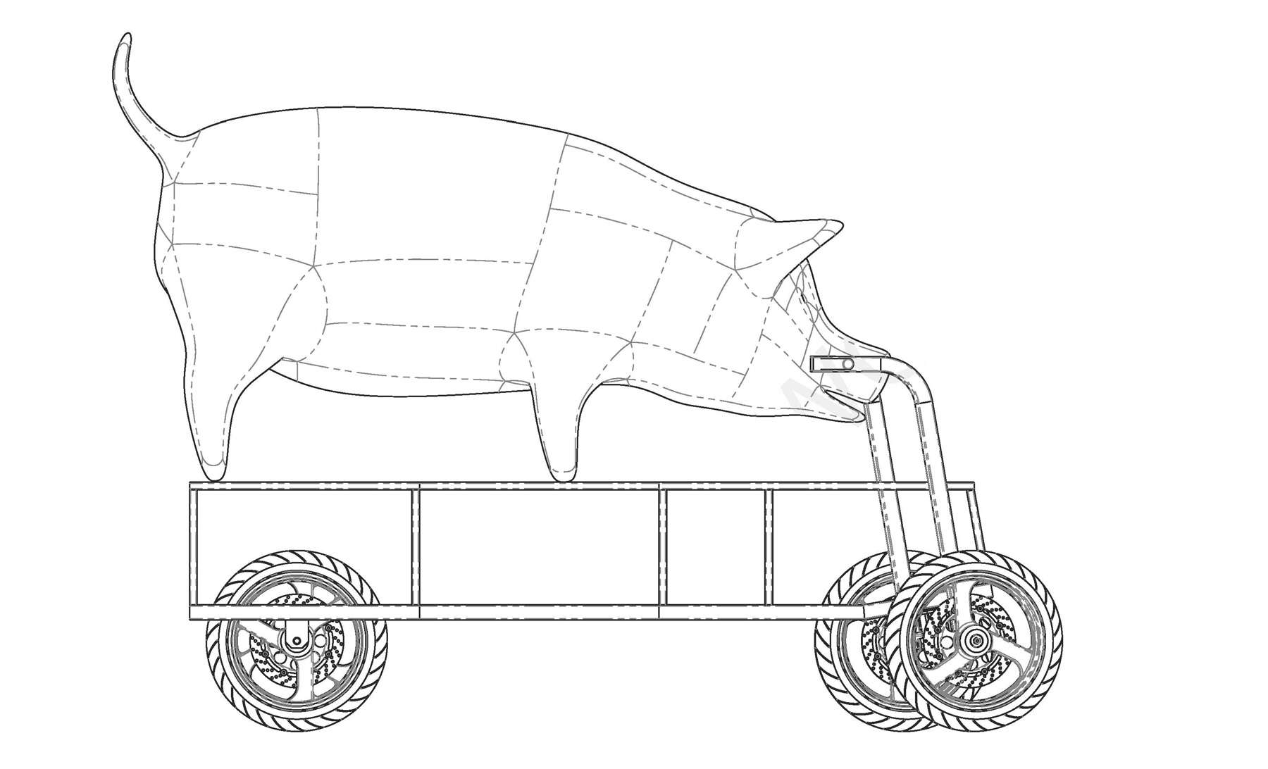 Pork-barrelling: Giant pig pushed through rural NSW to raise money for ...