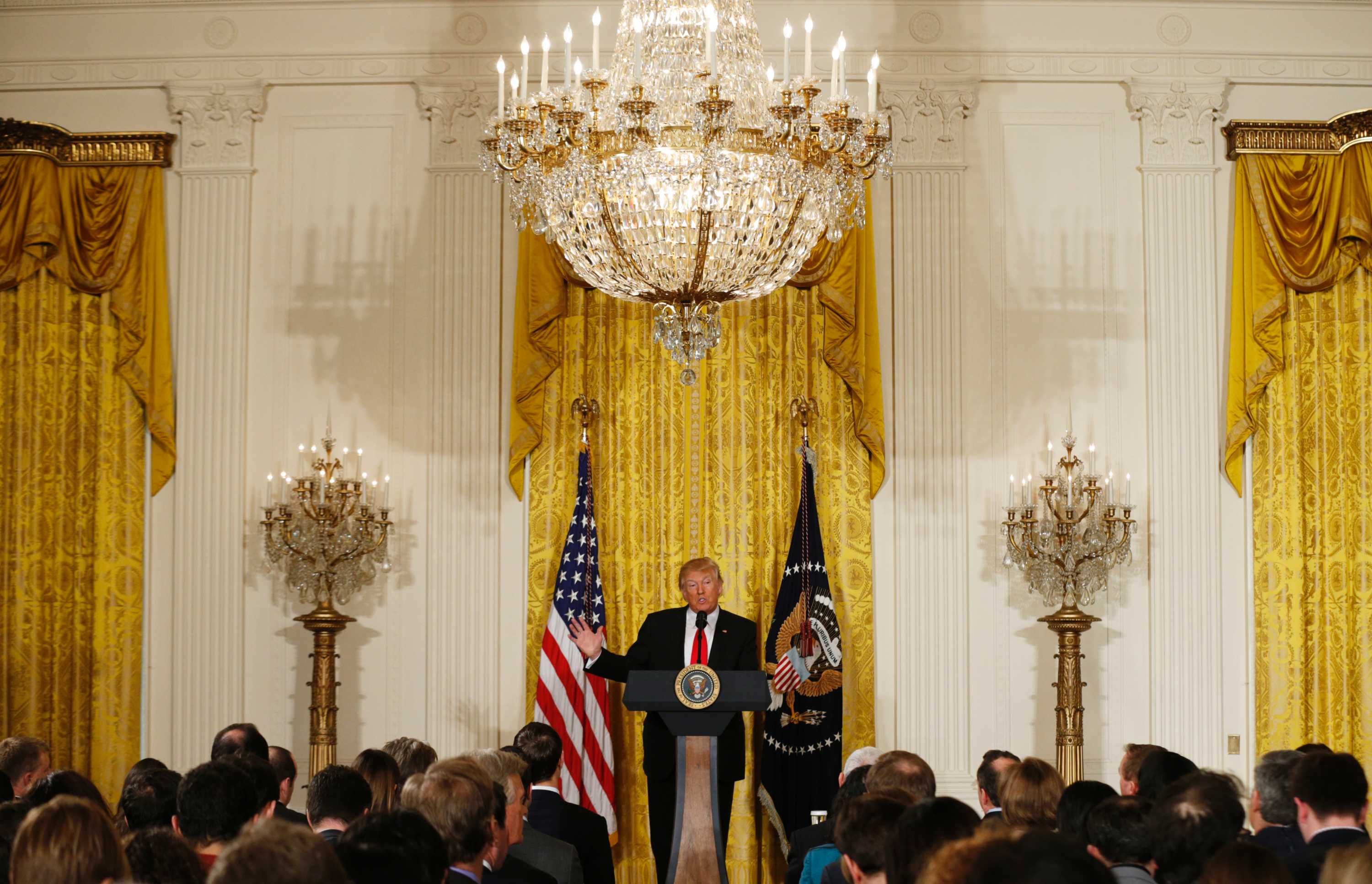 'A fine-tuned machine': Trump defends administration, slams media - ABC ...