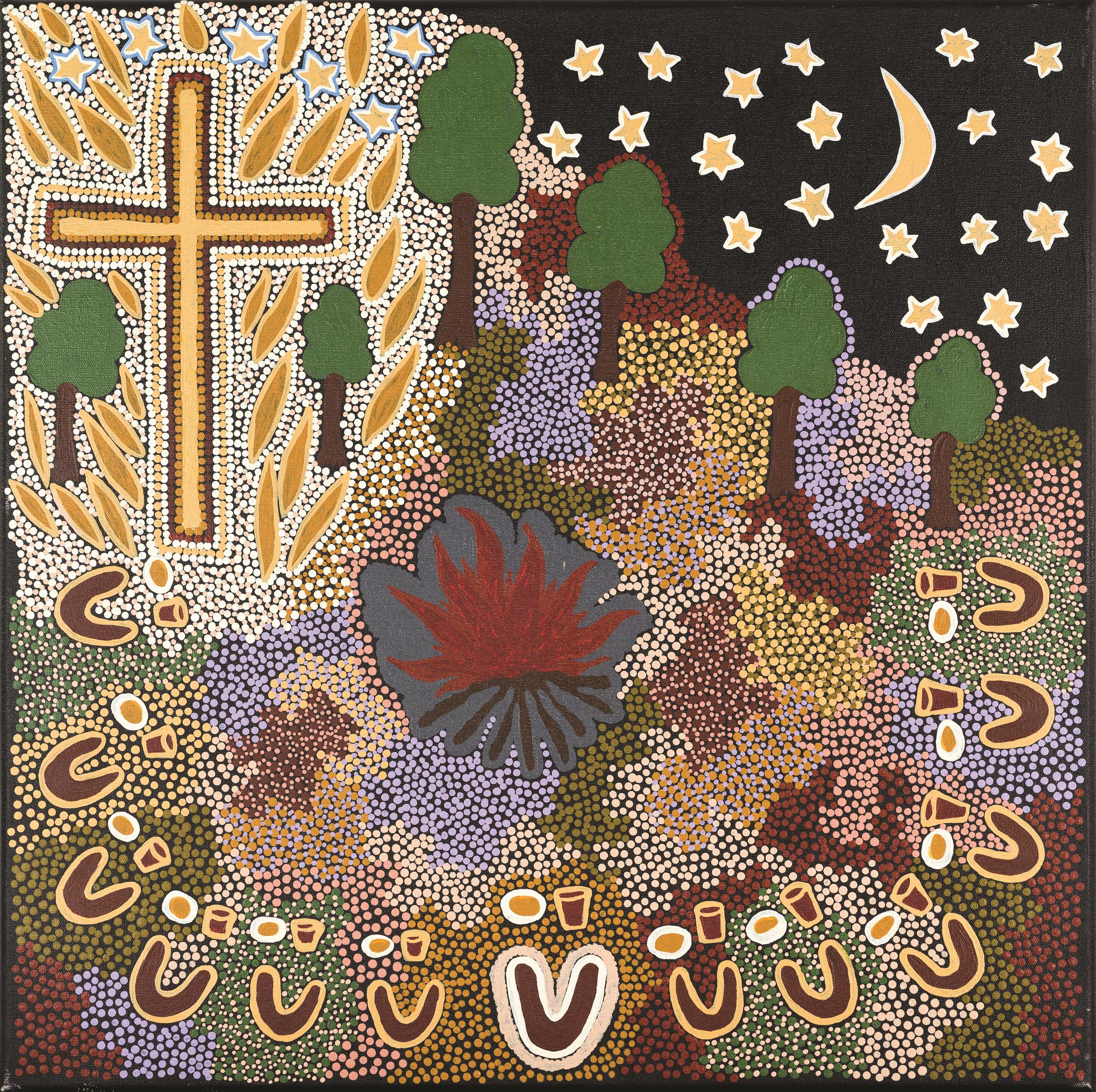 Artist Waniwa Lester tells Bible stories through Indigenous dot ...