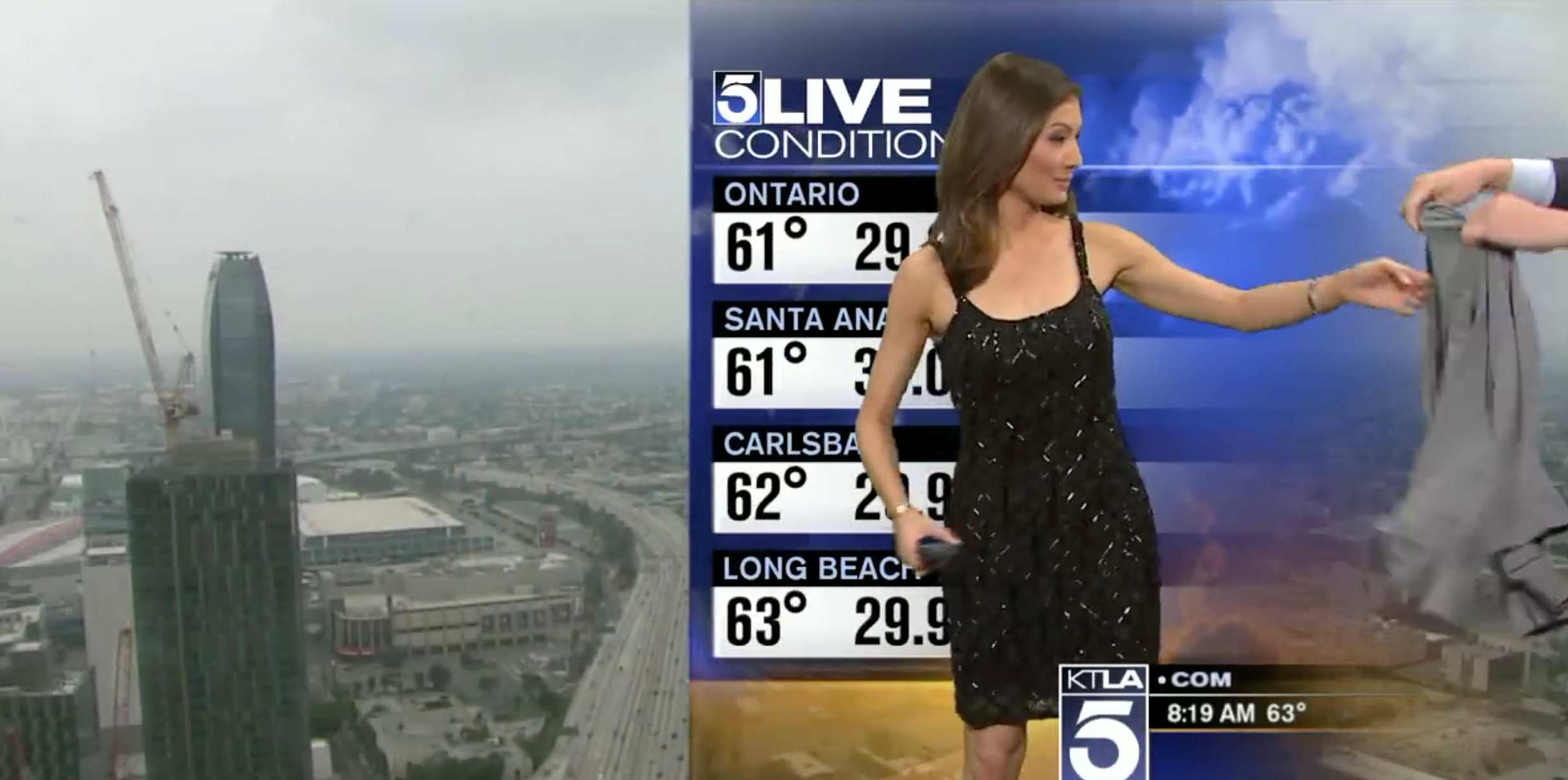 KTLA weather presenter Liberte Chan made to wear sweater on air after ...