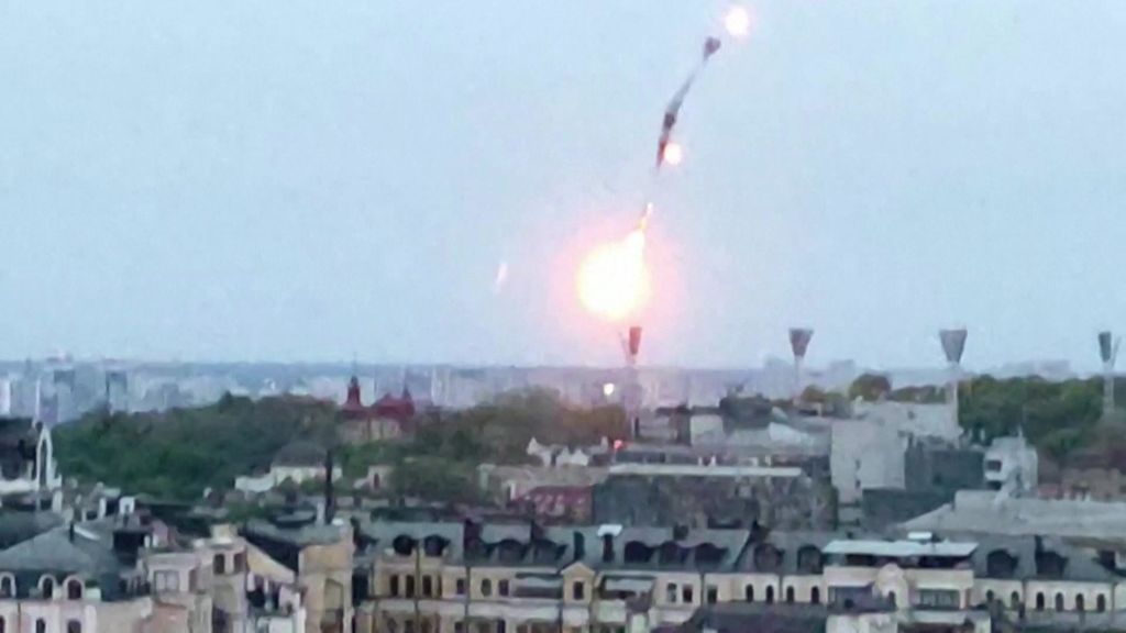 Video captures Ukrainian forces destroying its own drone over Kyiv ...