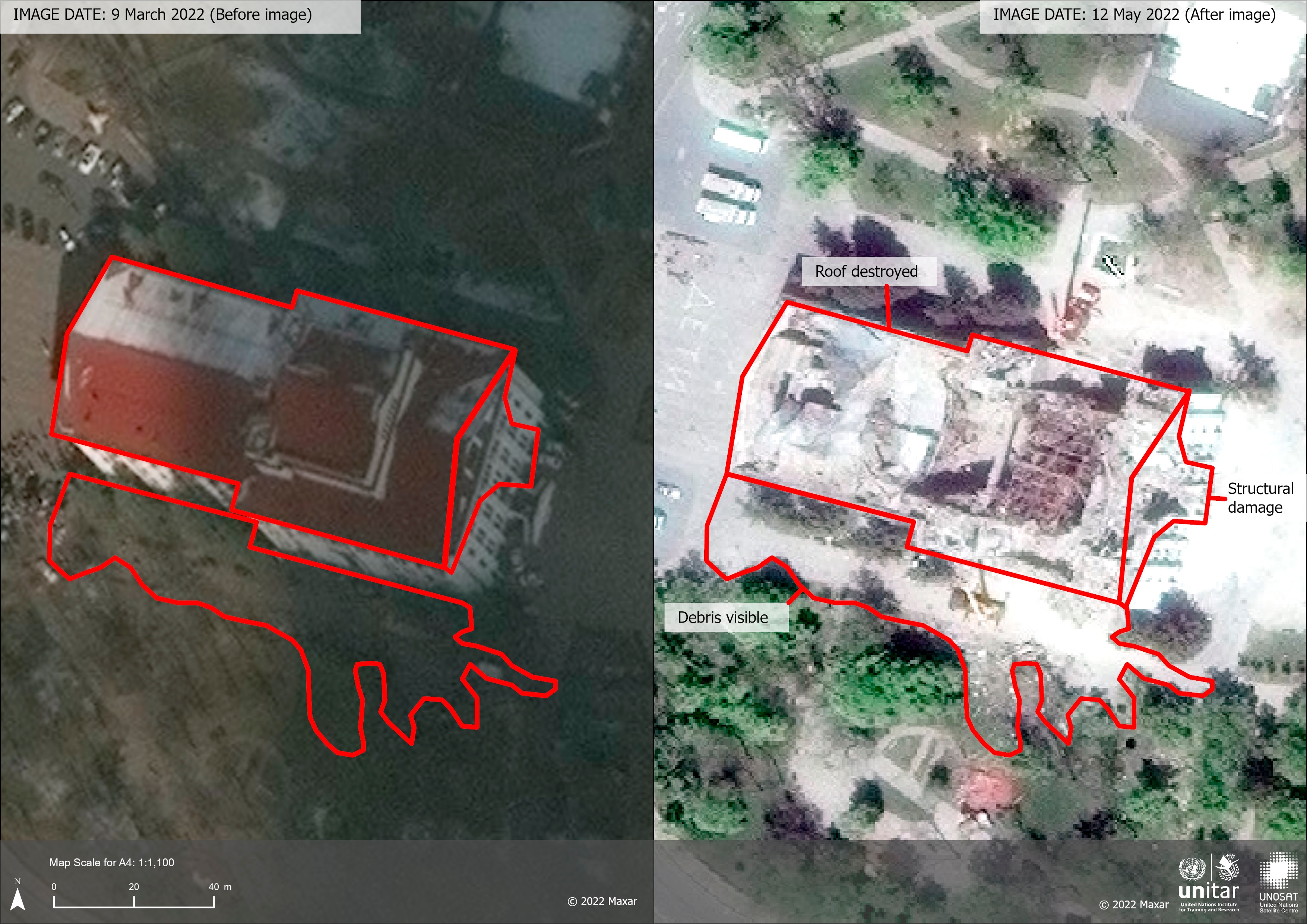 Ukraine before-and-after satellite images reveal damage to more than ...