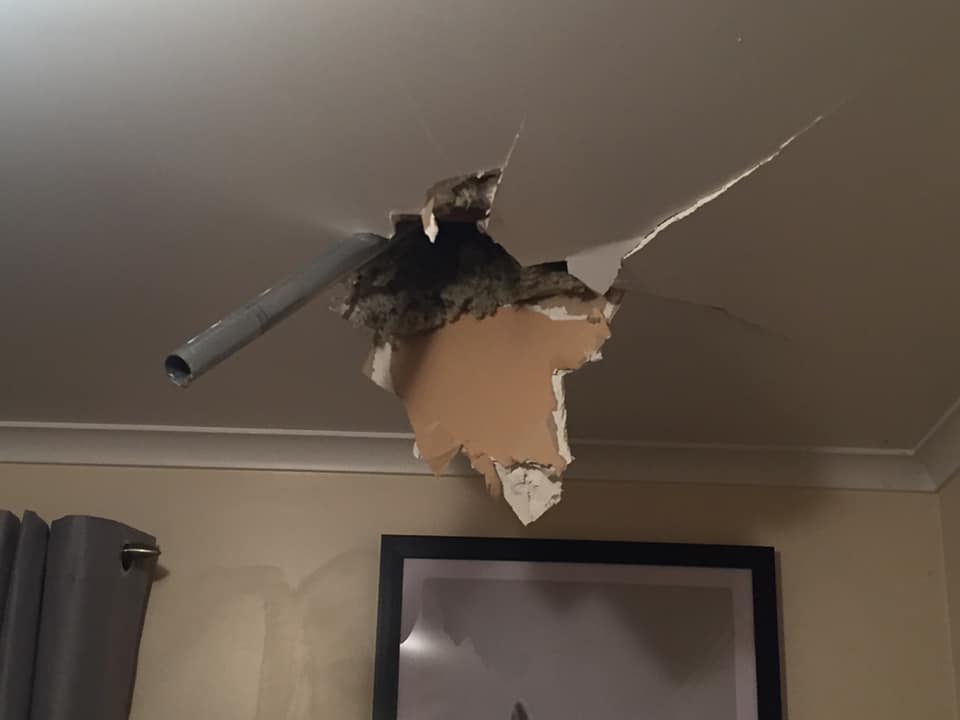 Trampoline tossed through roof as winds leave trail of damage in ...