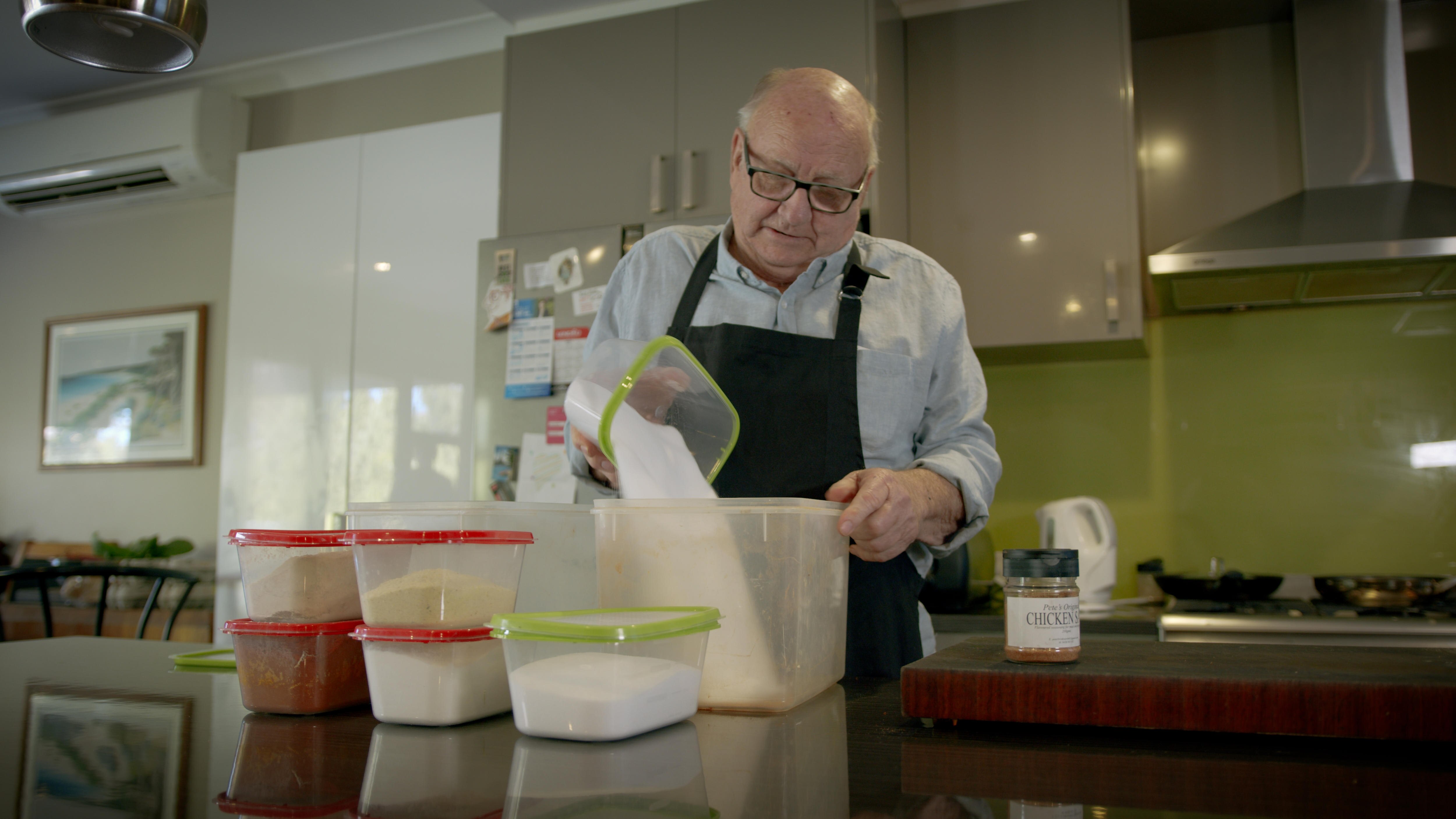 Chicken salt inventor Peter Brinkworth the main ingredient in a short ...