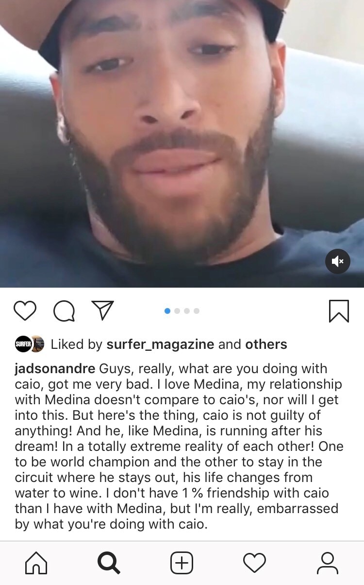 Instagram post by surfing world champion Gabriel Media leads to online ...