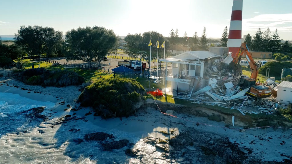 The Geraldton Marine Rescue Building at Point Moore was demolished ...