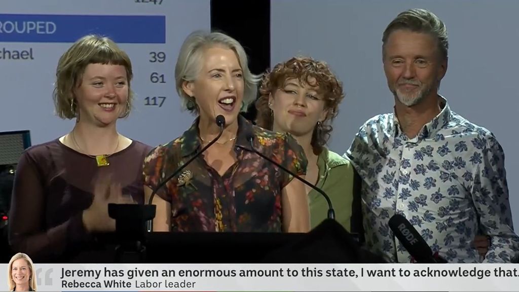 Greens leader Rosalie Woodruff gives her speech - ABC News