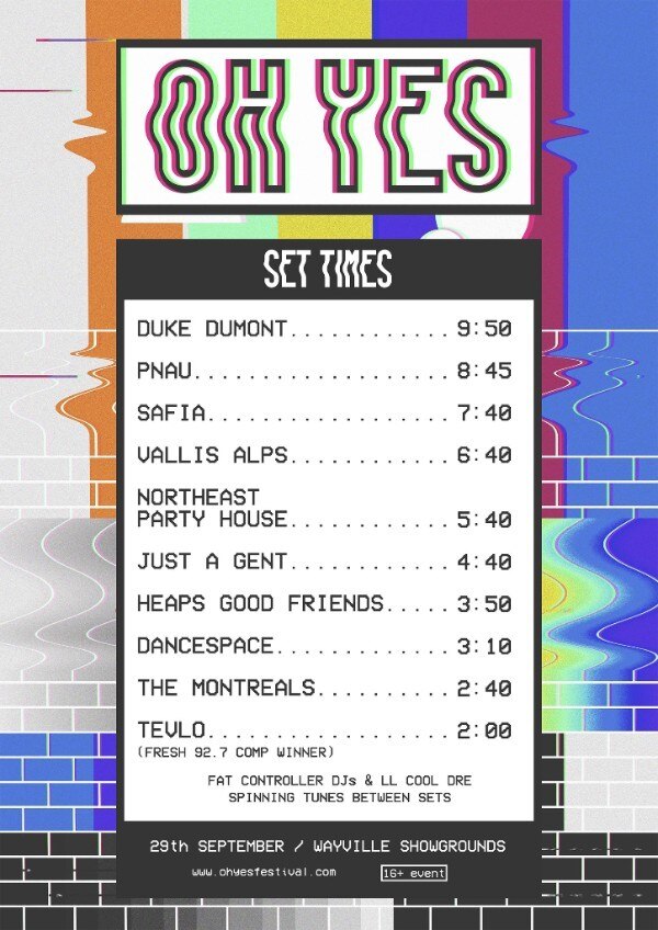 Oh Yes announces set times and expands lineup - triple j