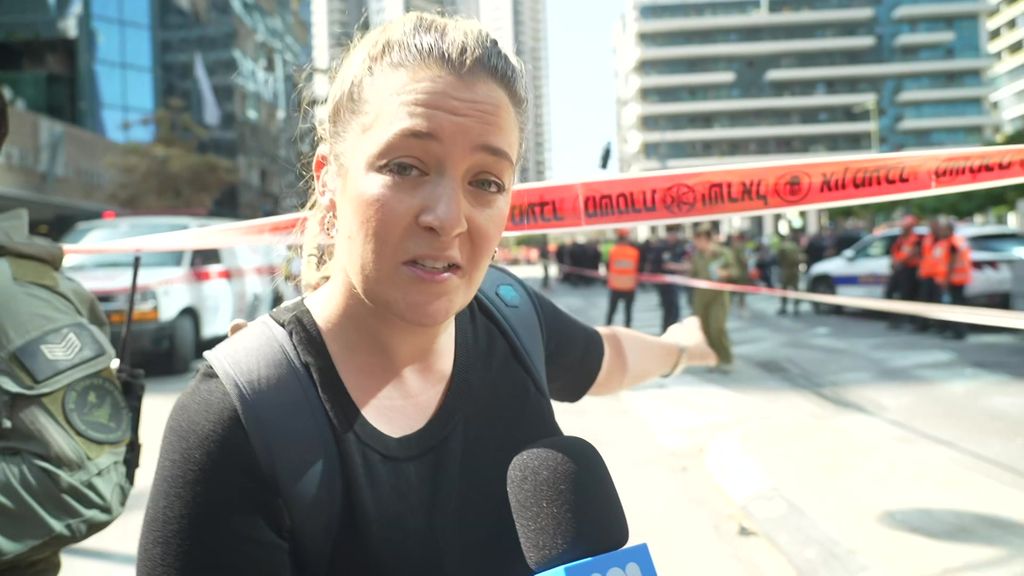 Allyson Horn on the ground in Ramat Gan, Tel Aviv - ABC News