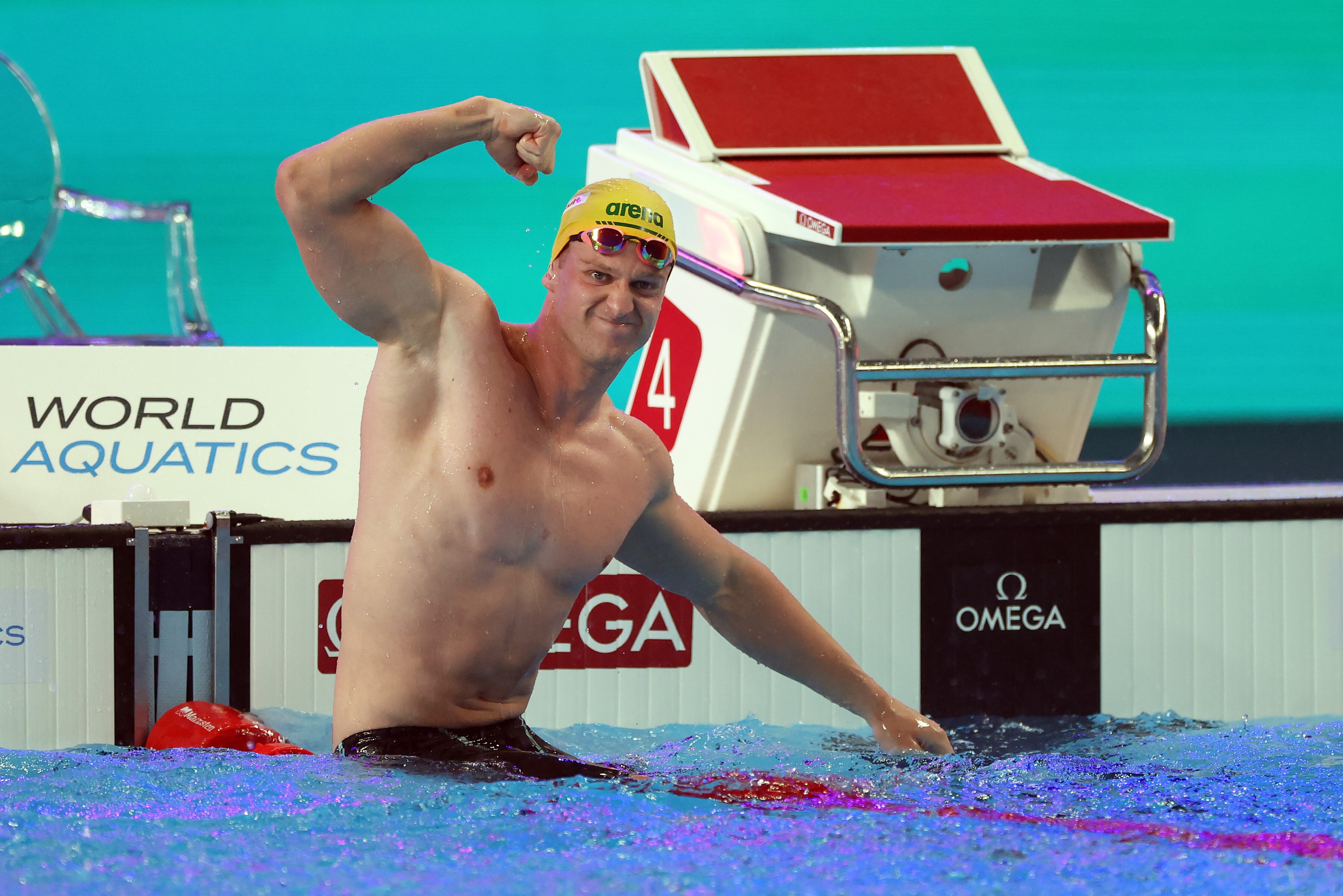 Sam Williamson wins Australia's first Doha World Aquatic Championships gold in 50m breaststroke ...