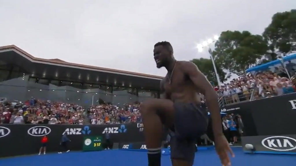 Tiafoe channels Lebron in Australian Open celebration - ABC News