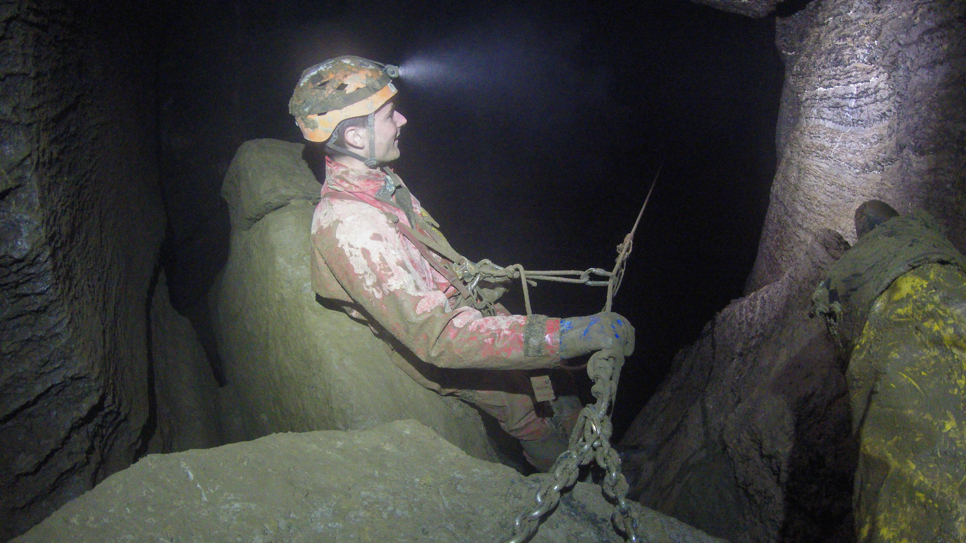Small, muddy Tasmanian cave, JF 774, named after ABC Radio Melbourne ...