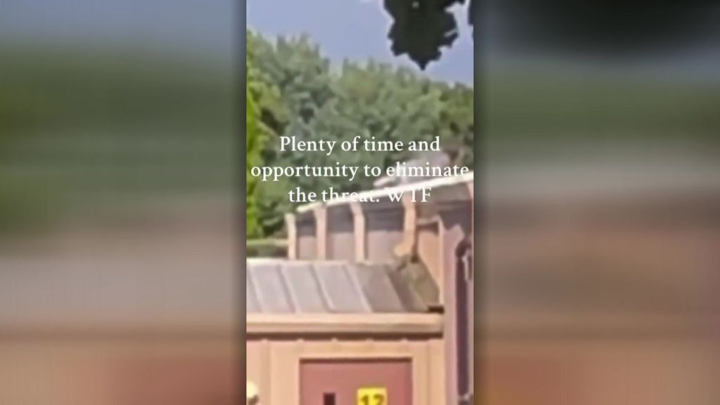 Social media video shows people telling police someone was on a roof ...