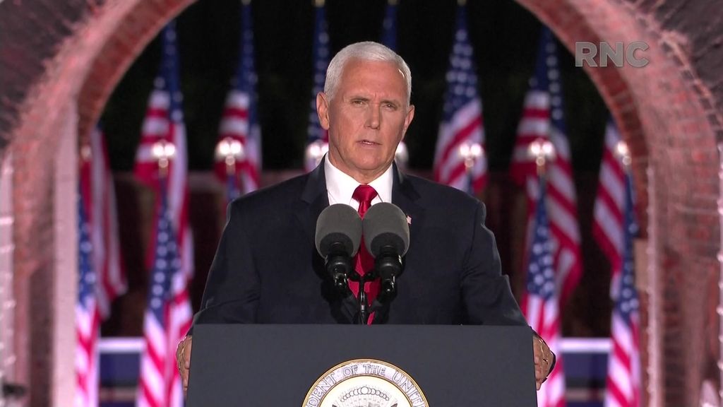 Mike Pence accepts the nomination for US vice-presidential candidate ...