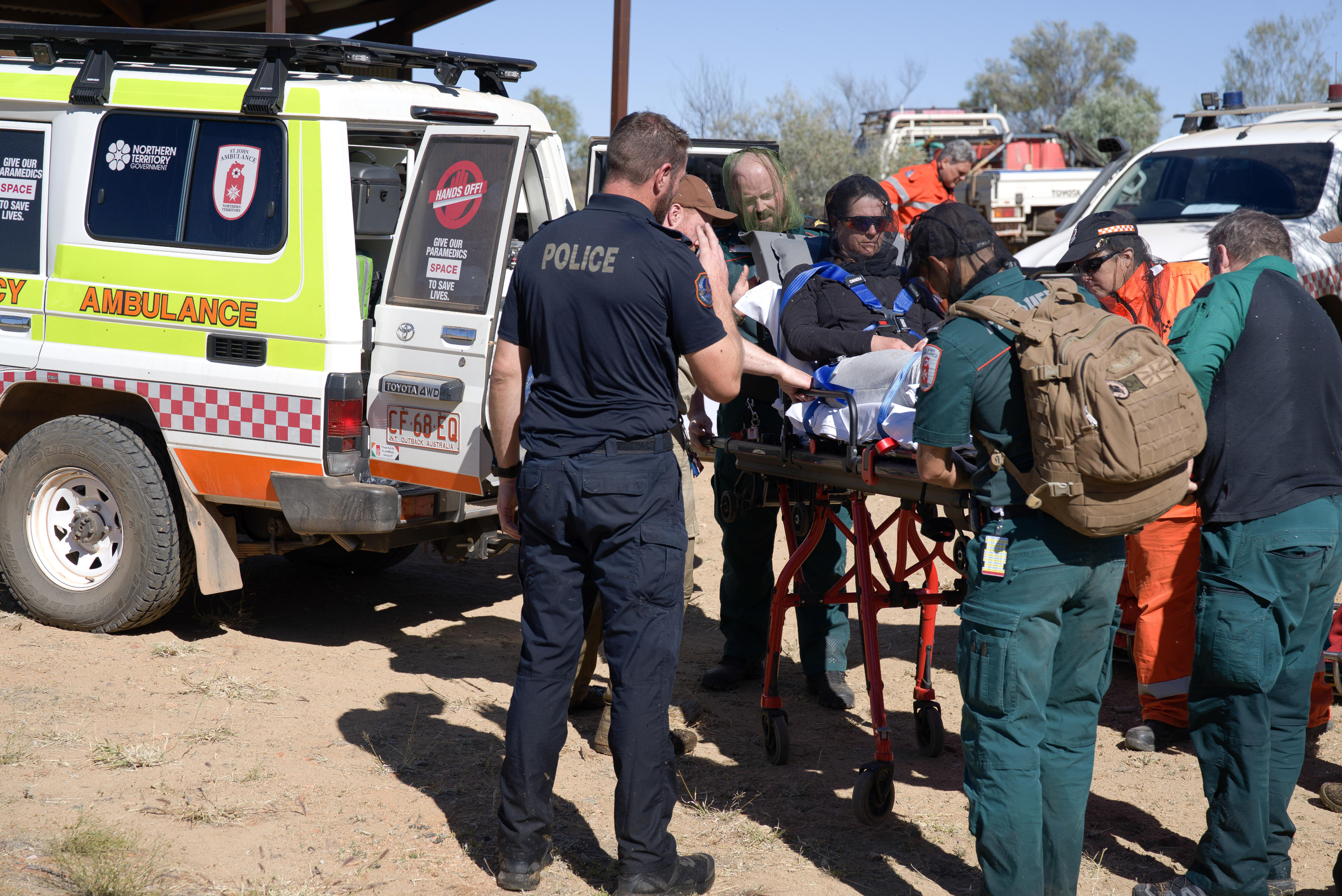 Rescue crew treks rugged Larapinta Trail terrain to carry out hiker ...