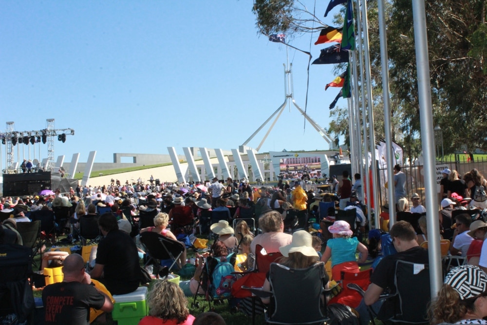 Australia Day celebrations start early in Canberra on the lawns of ...