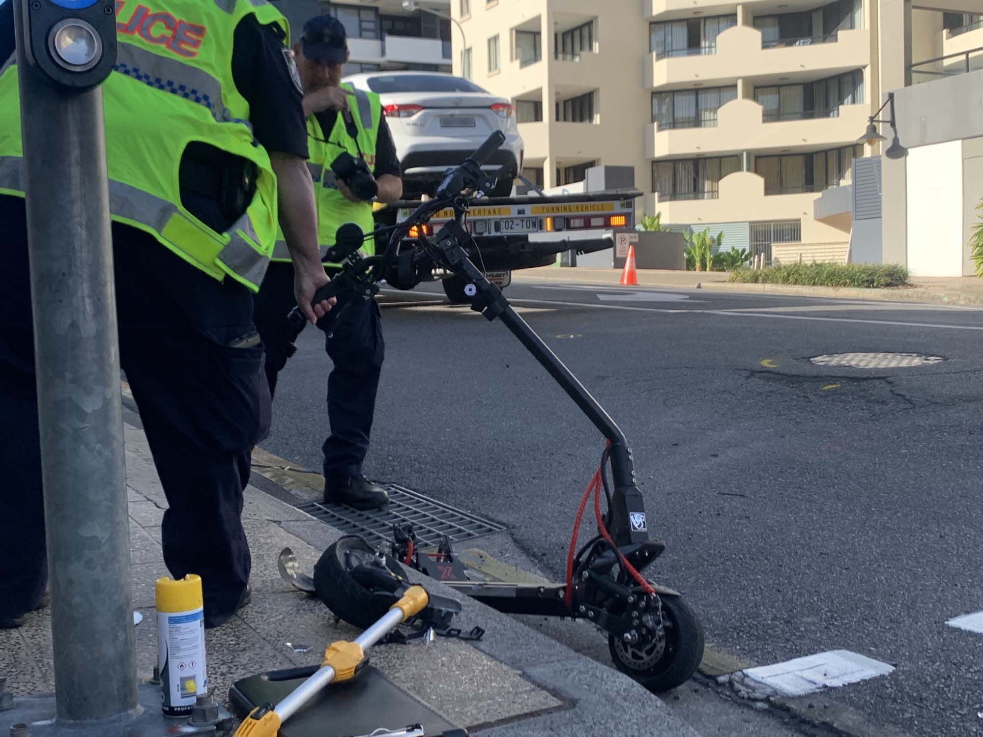 Man in critical condition after e-scooter and car collide in Brisbane's ...