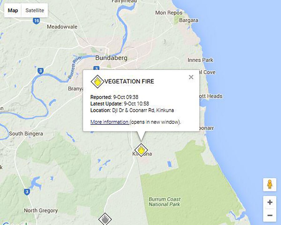 Properties no longer under threat from Kinkuna bushfire, south of ...