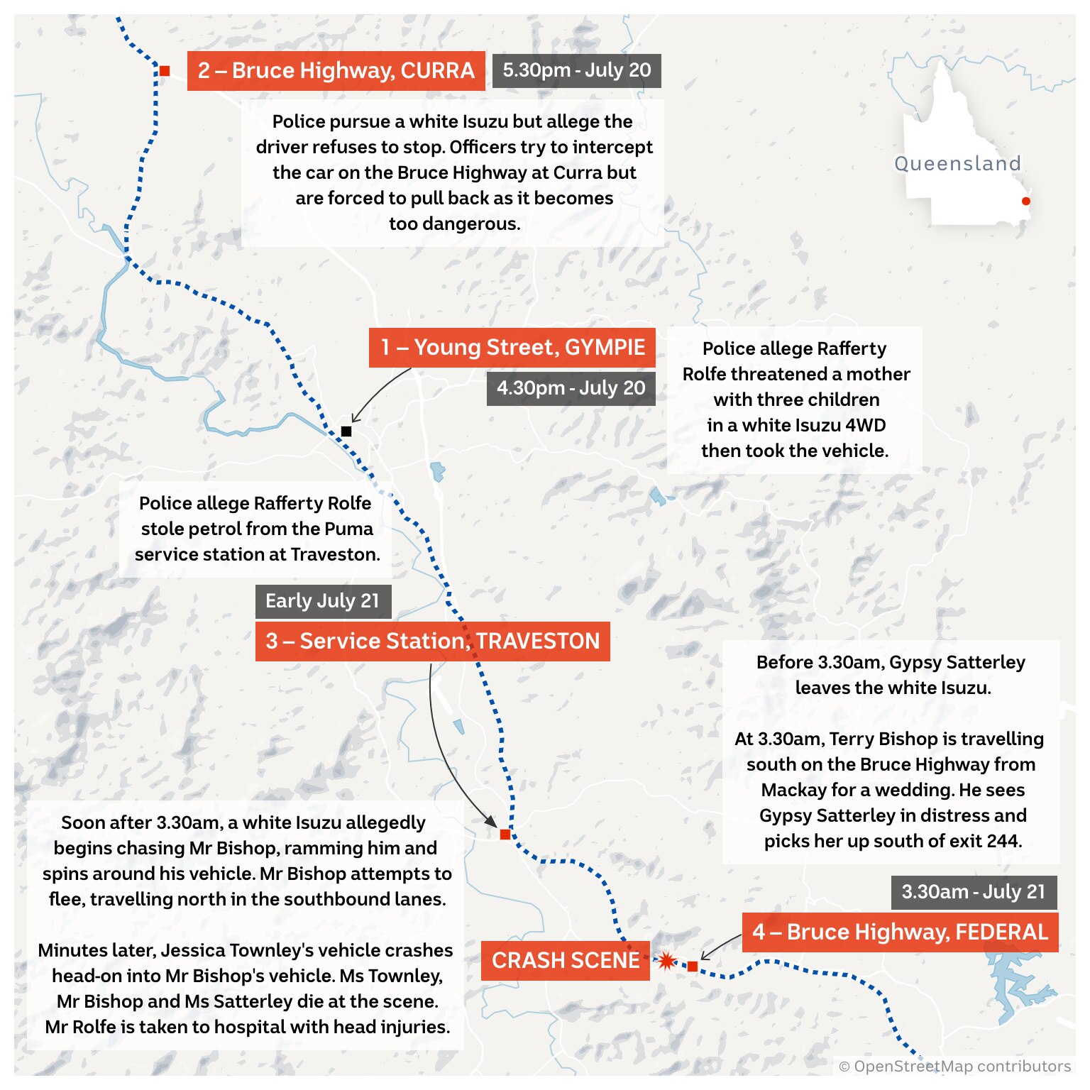 Man charged with murder after triple fatal Bruce Highway crash at ...