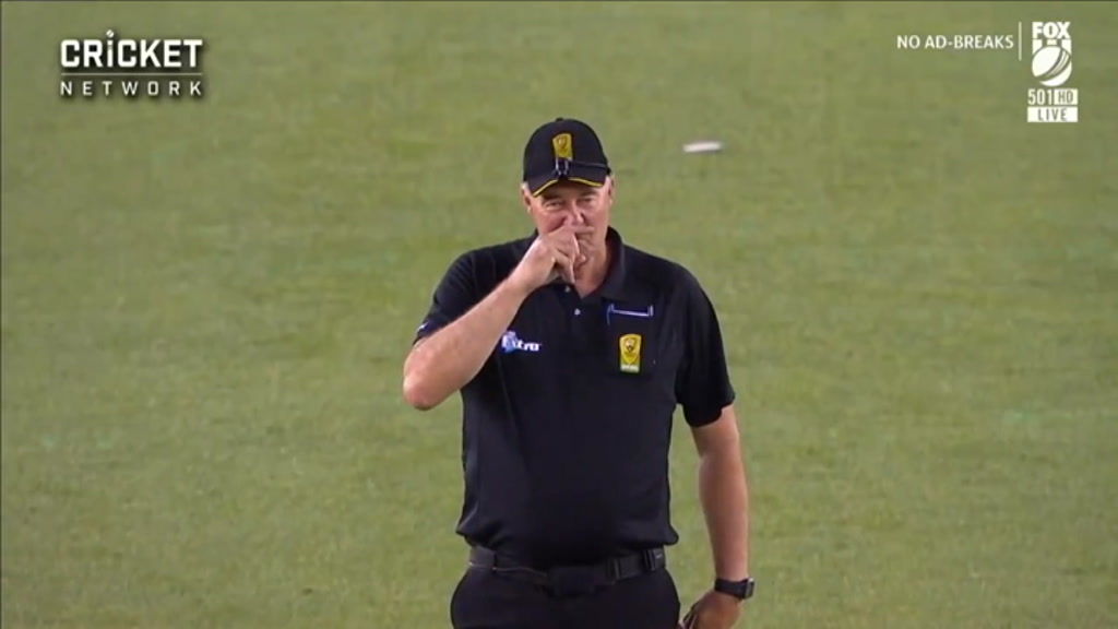Big Bash umpire Greg Davidson changes mind midway through LBW call in ...