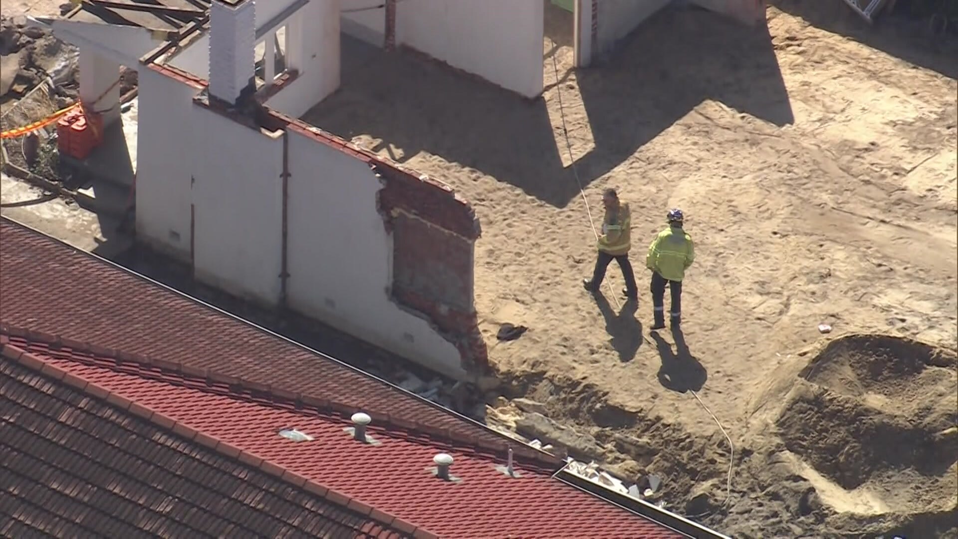 Man dead, another injured after wall collapses at Inglewood ...