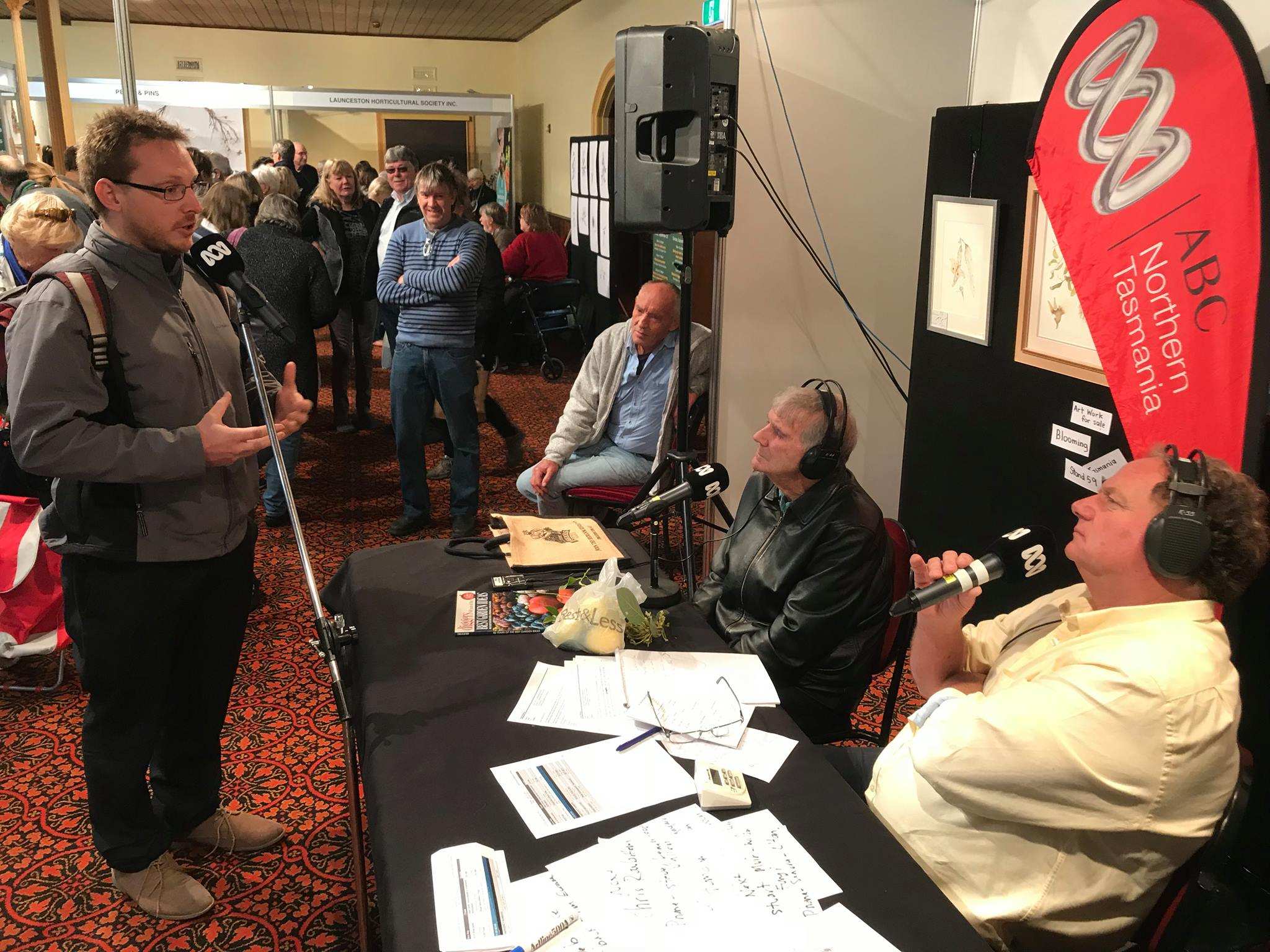Peter Cundall and Chris Wisbey at Blooming Tasmania. - ABC Hobart