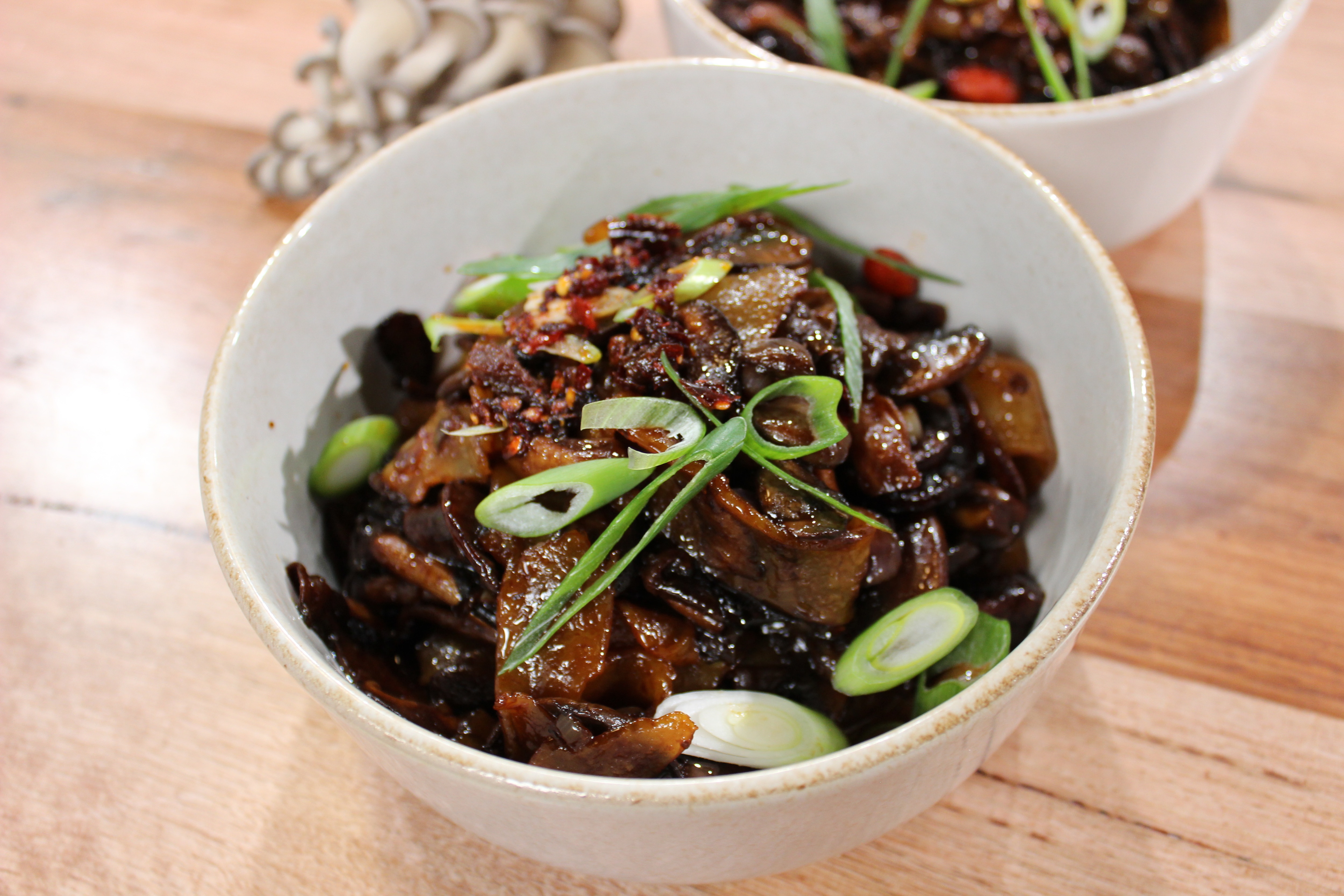 Soy-infused mushroom noodles - ABC News